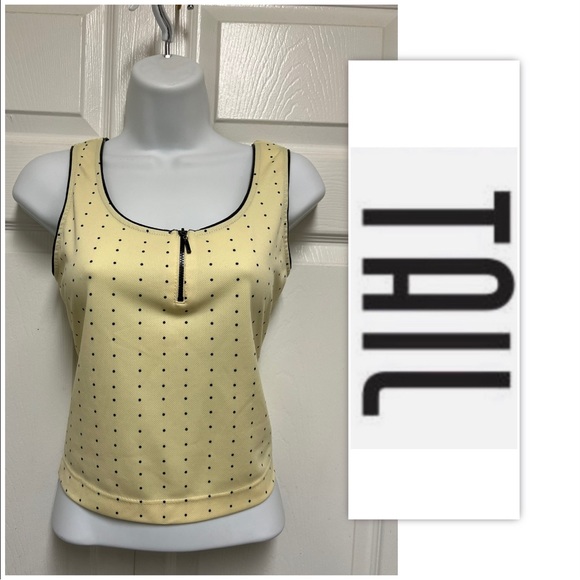 Tail | Tops | Tail Polka Dot Sleeveless Cropped Tank | Poshmark